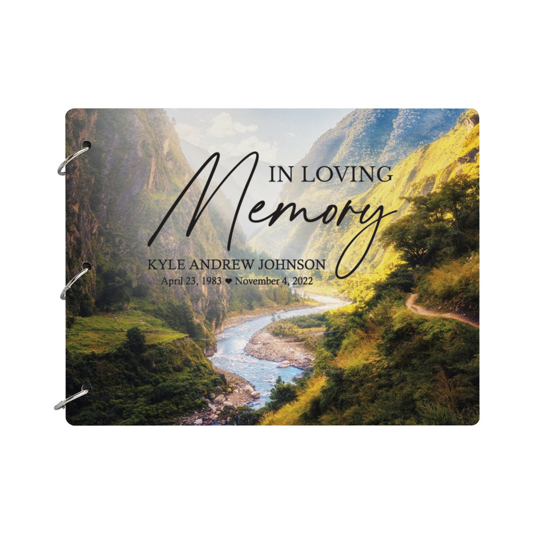 Memorial Service Guest Book Memorial Gift Loss of Mother Personalized ...