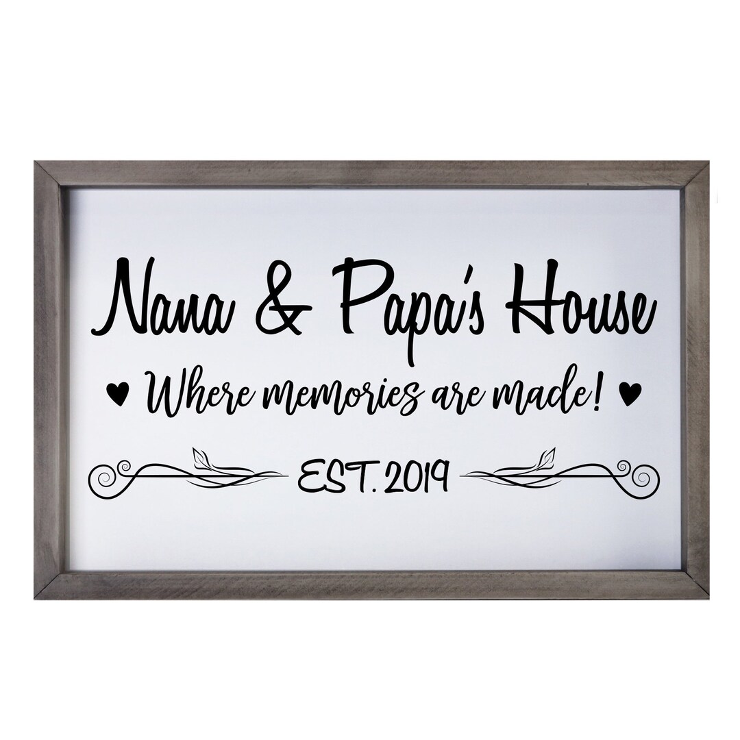 Framed Shadow Box Art Custom Shadow Box Established Sign - Etsy