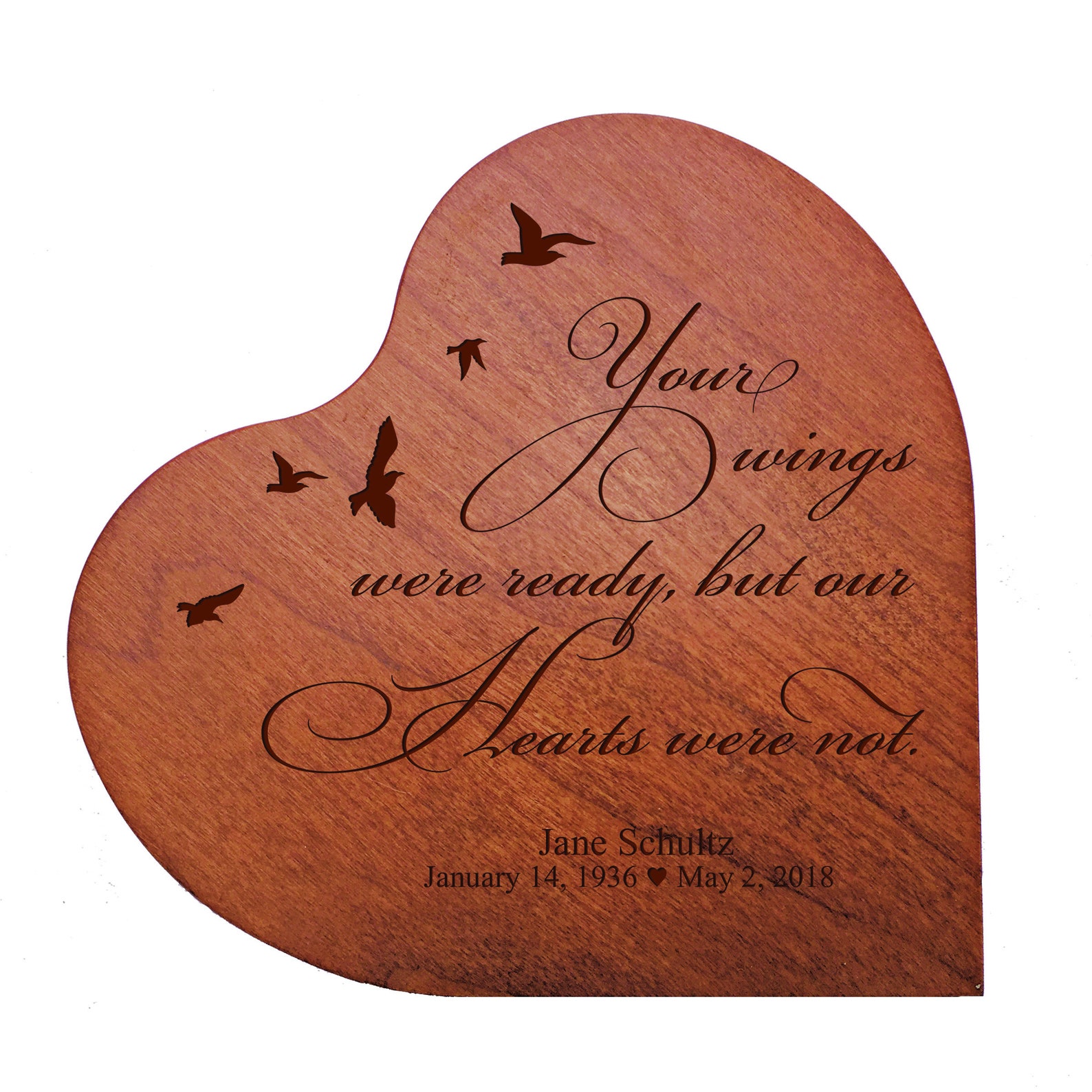 Memorial Heart Personalized Heart Shape Wood Dad Memorial - Etsy