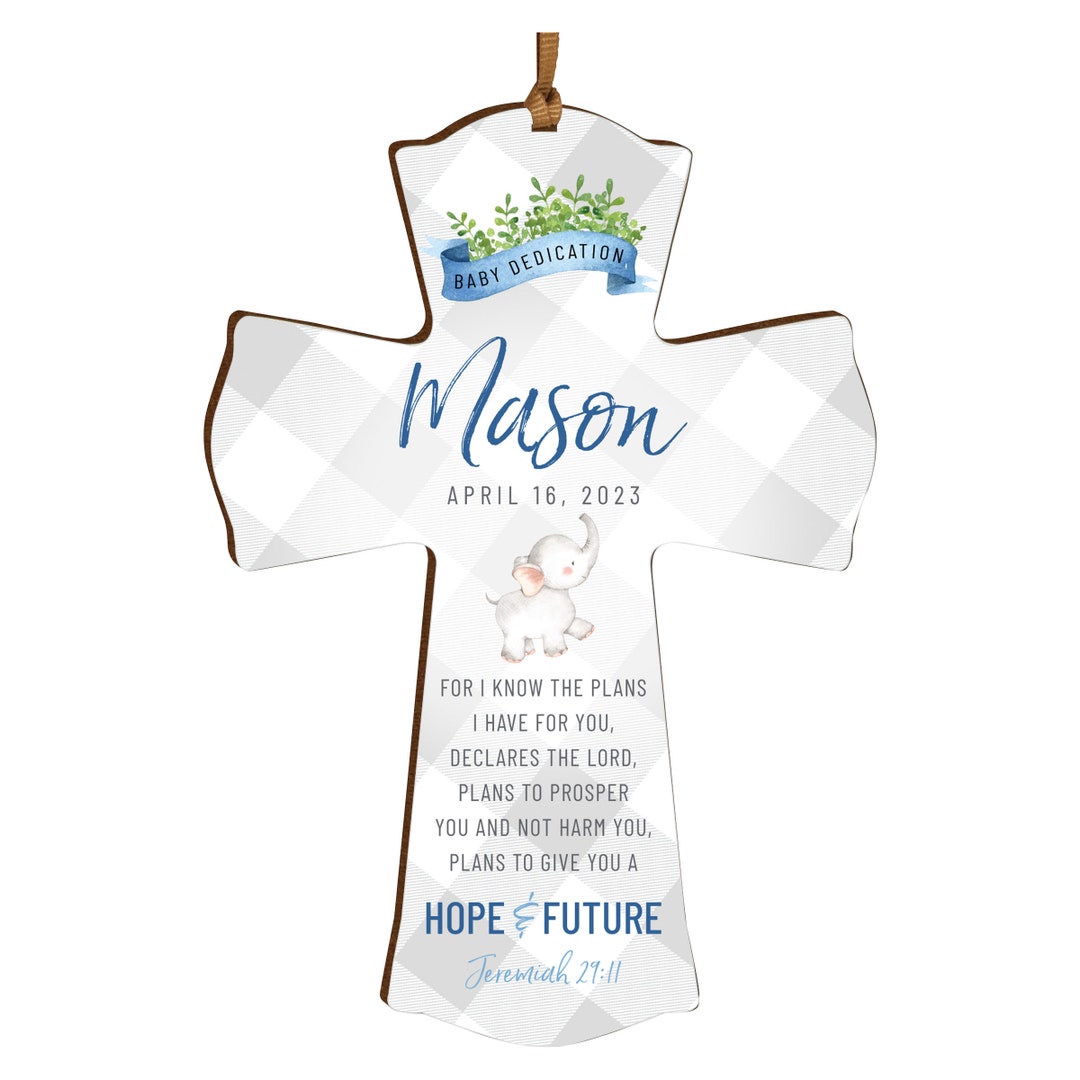 Baby Dedication Cross | Personalized Baby Dedication | Christening ...
