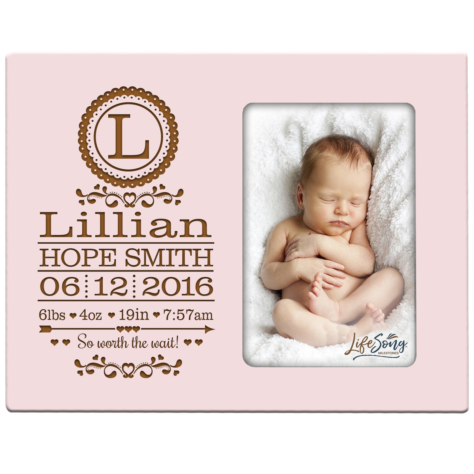 Birth Announcement Frame Personalized Baby Picture Frame - Etsy
