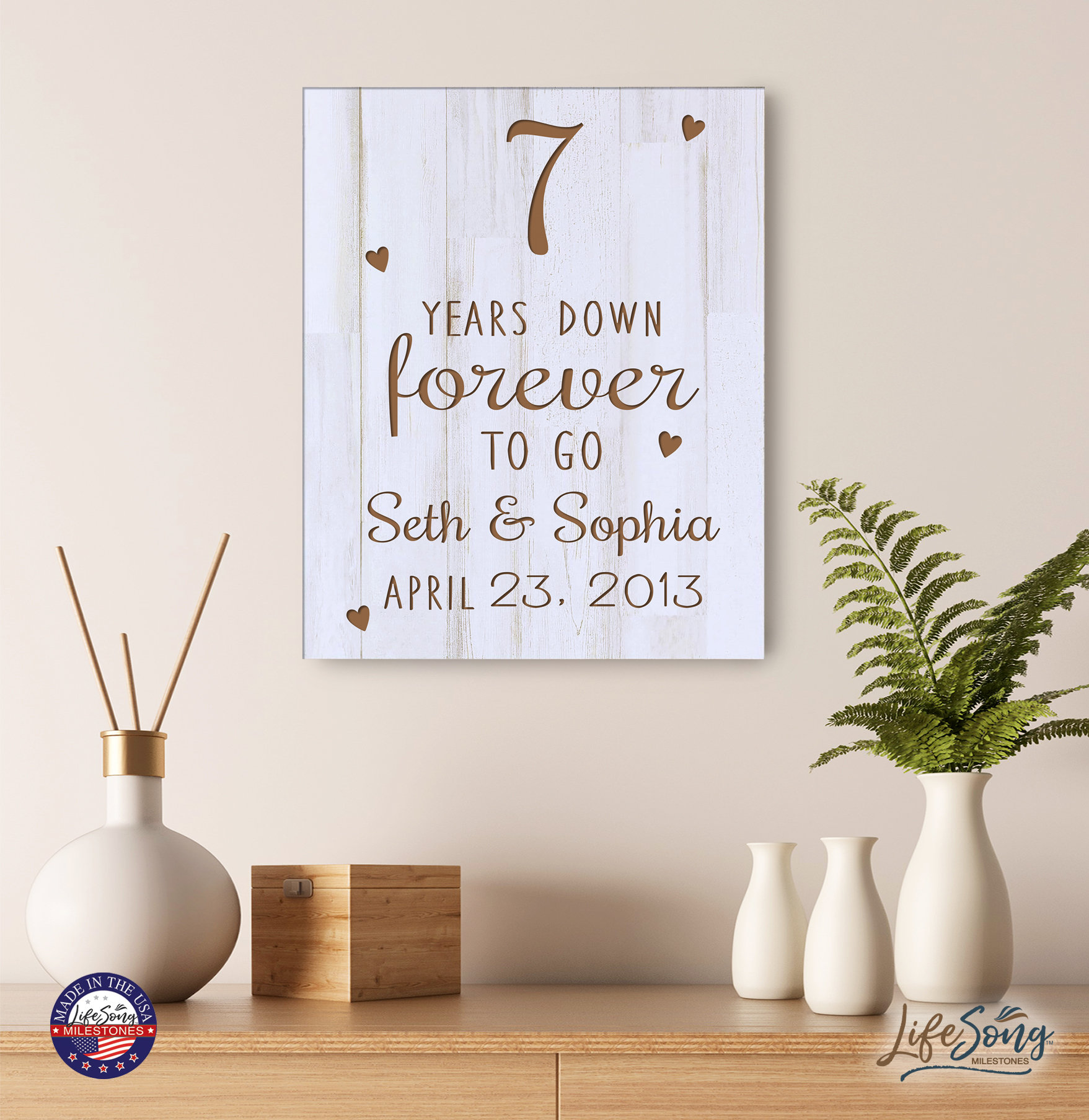 7th Anniversary Gift Personalized Anniversary Gift 7th | Etsy