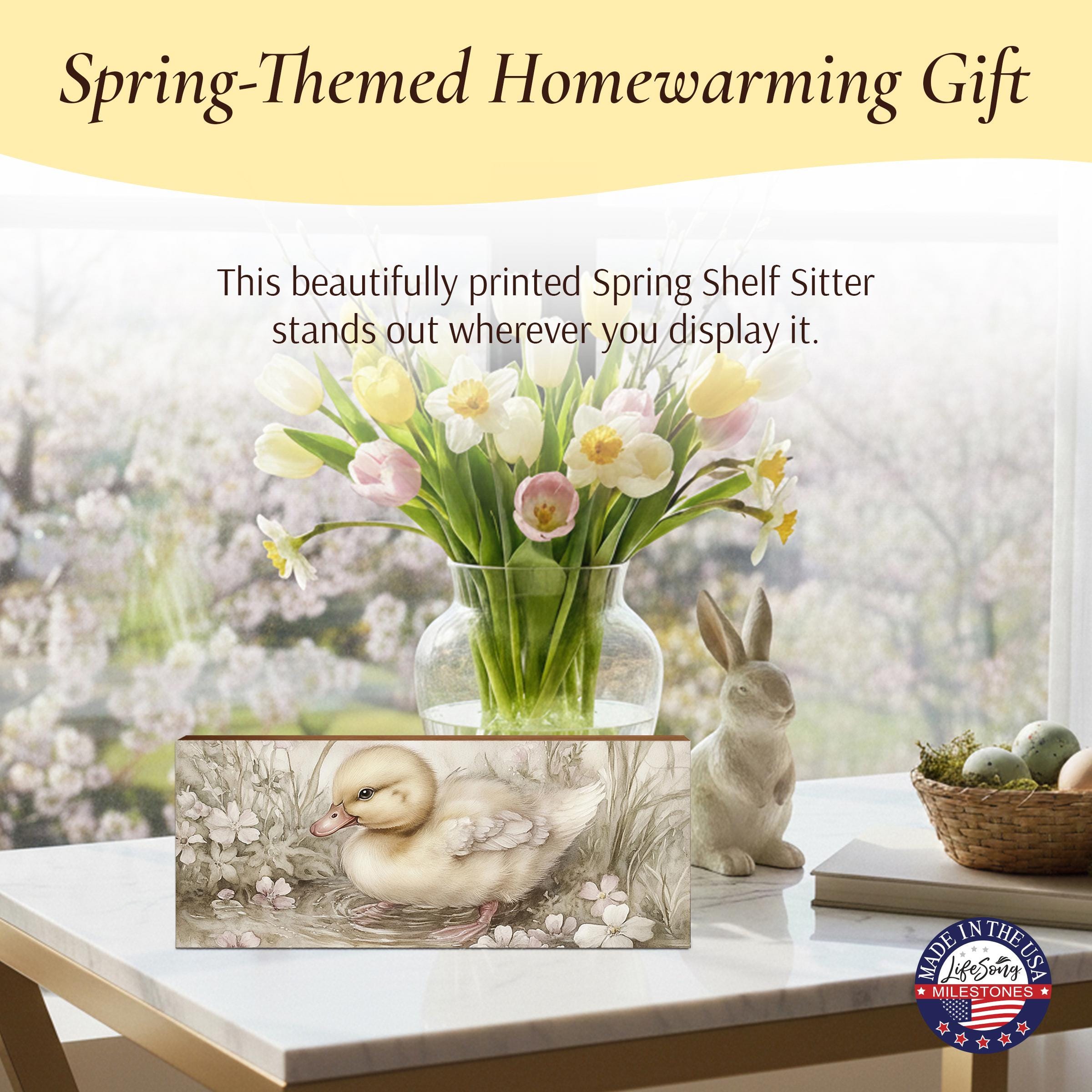 Spring Baby Duck Shelf Sitter Decor | Handmade Easter Duck Figurine ...