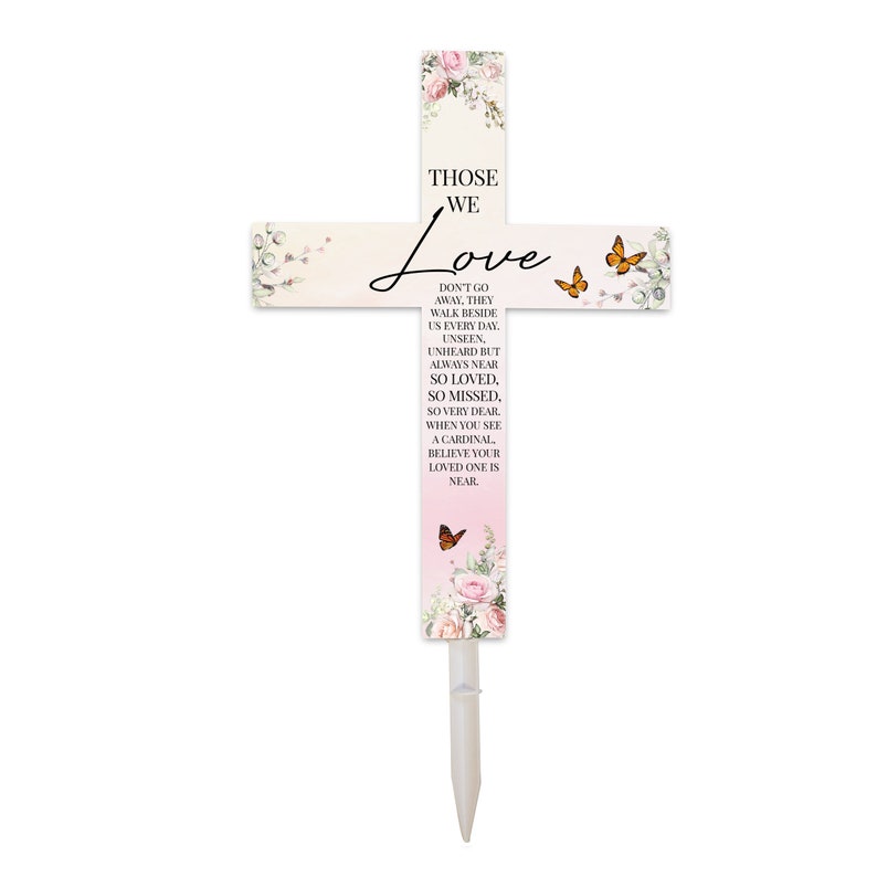 Solar Memorial Garden Stake Solar Cross Memorial Grave Marker Cross in ...