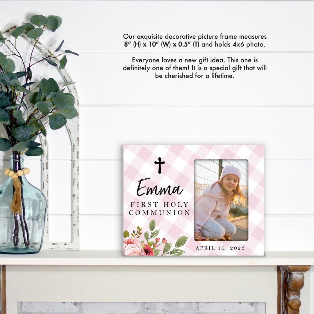 First Holy Communion Picture Frame | Personalized Communion Keepsake ...