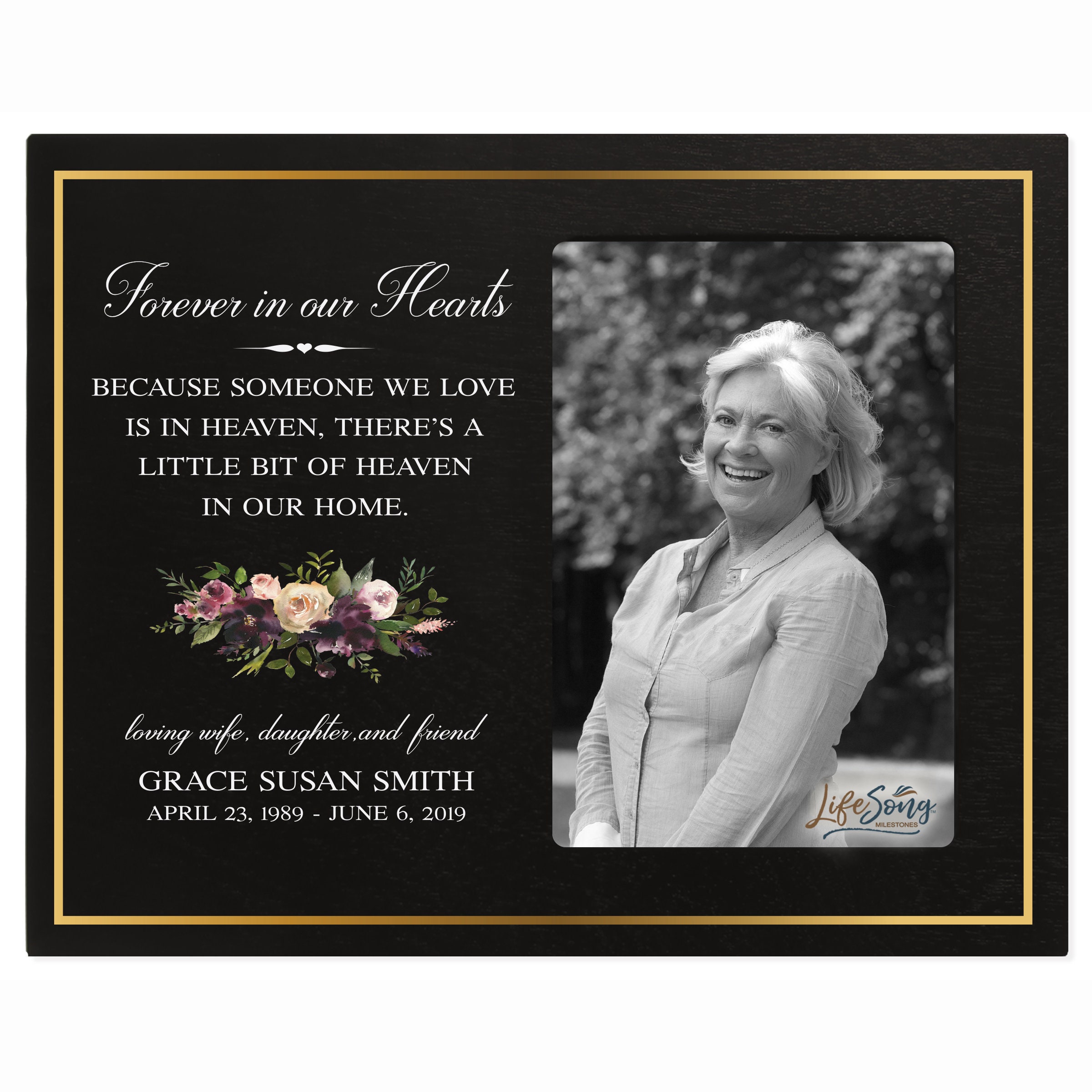 Memorial Picture Frame Personalized Photo Frame in Loving | Etsy