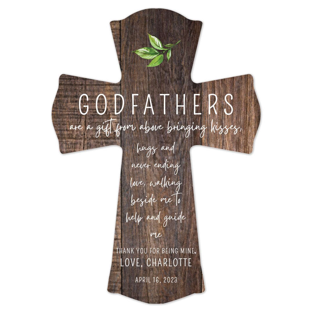 Godfather Wall Cross | Personalized Godfather Keepsake | Christening ...