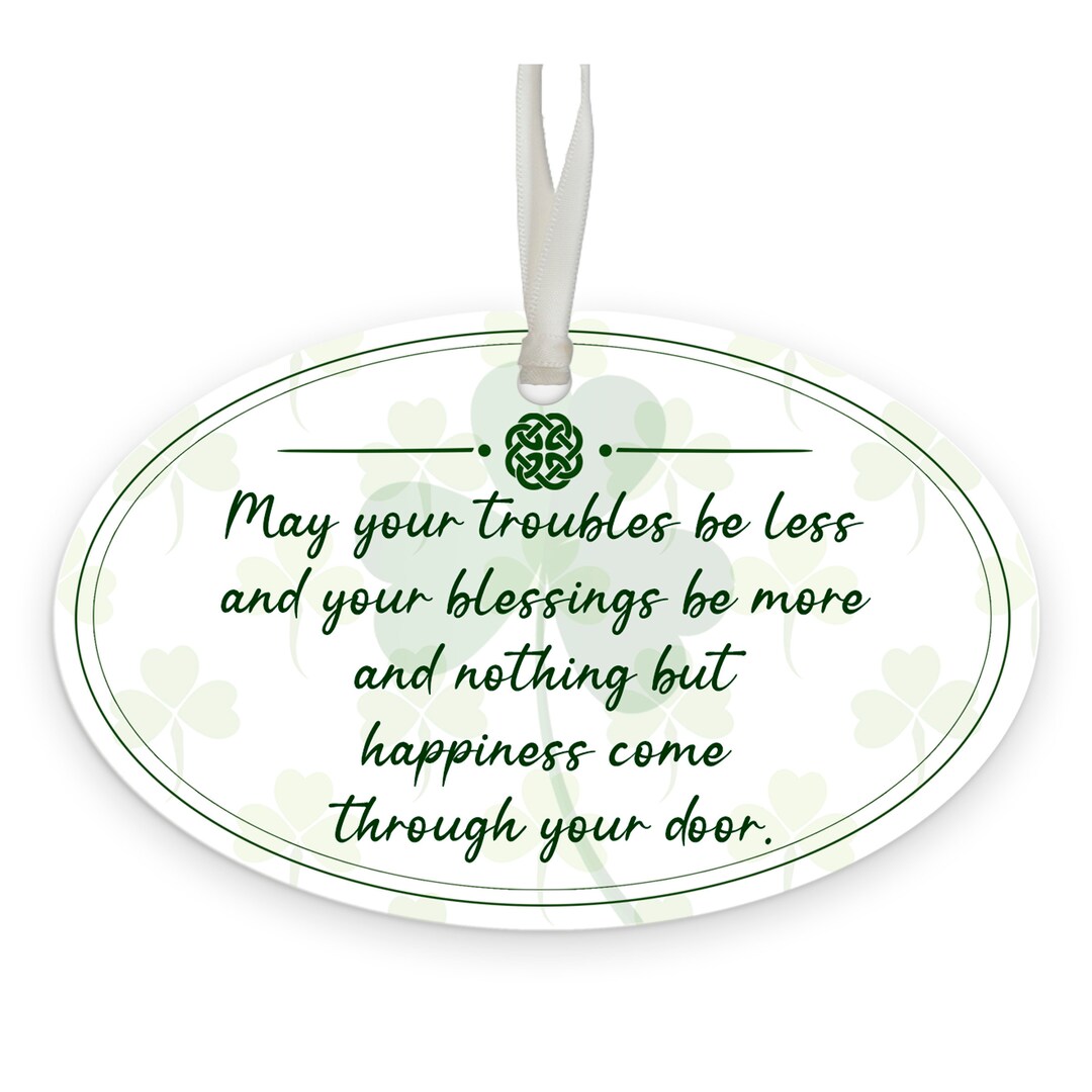 Irish Blessing Irish Blessing Ornaments Christmas Tree Decor Irish ...