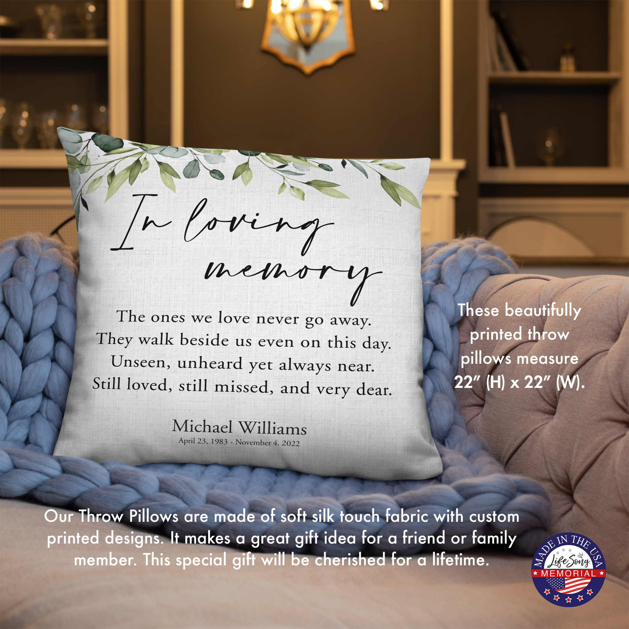 Personalized Memorial Pillow | in Loving Memory | Memory Pillow ...