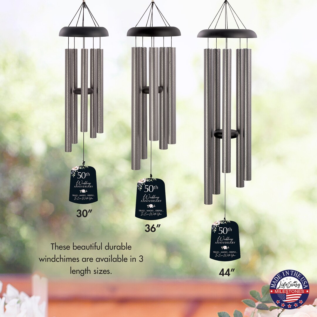 Anniversary Wind Chime 50th Anniversary Gift for Her Gift for Him Wind ...