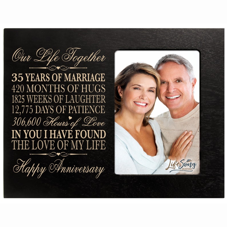 35th Anniversary Gift | 35th Wedding Anniversary Picture Frame | Gift ...