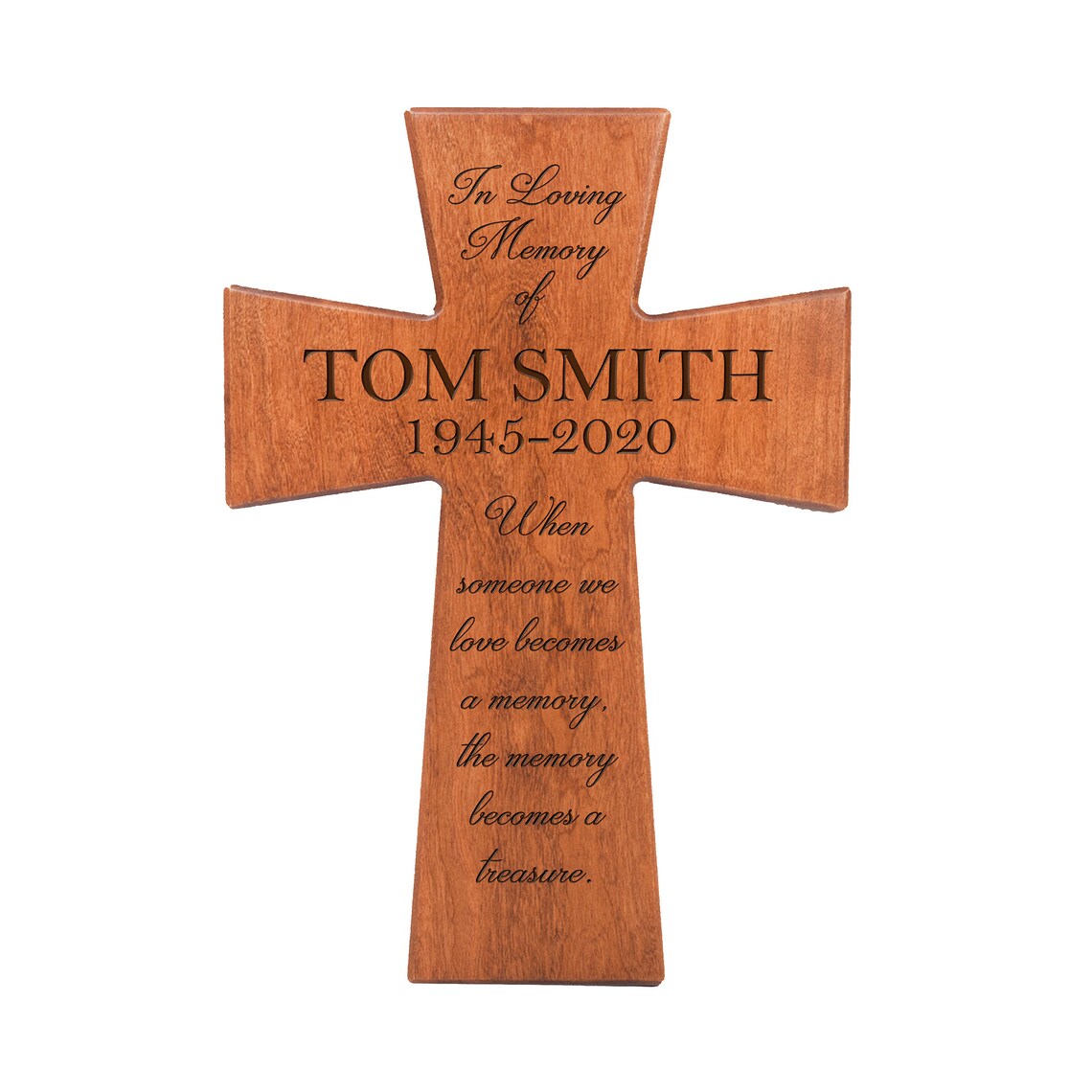 Wood Memorial Crosses Personalized Wooden Cross Memorial - Etsy