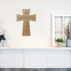Bible Verse Decor | Wood Christian Cross | Handmade Wall Cross | Joshua ...