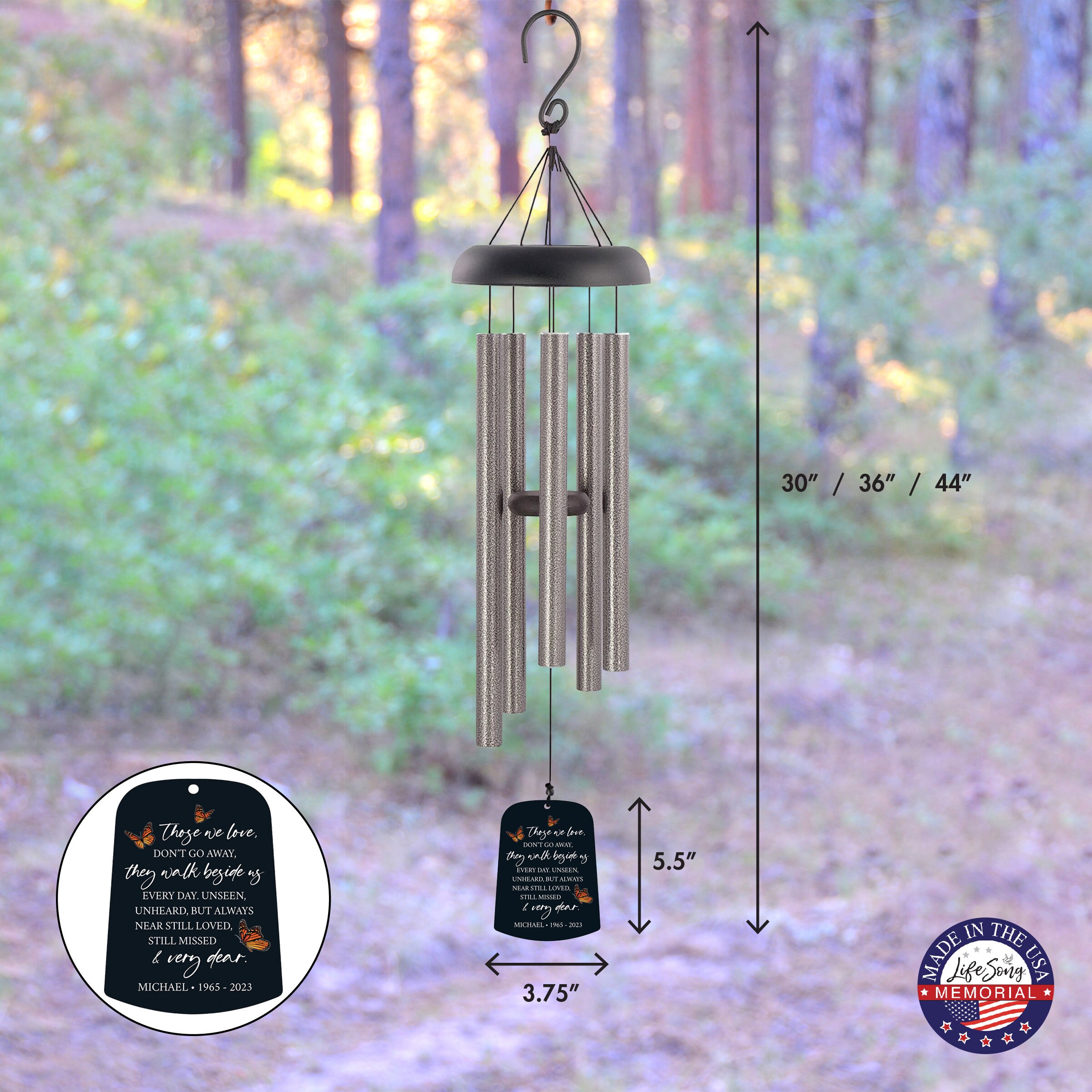 Personalized Memorial Wind Chime | Sympathy Wind Chime | Custom Wind ...