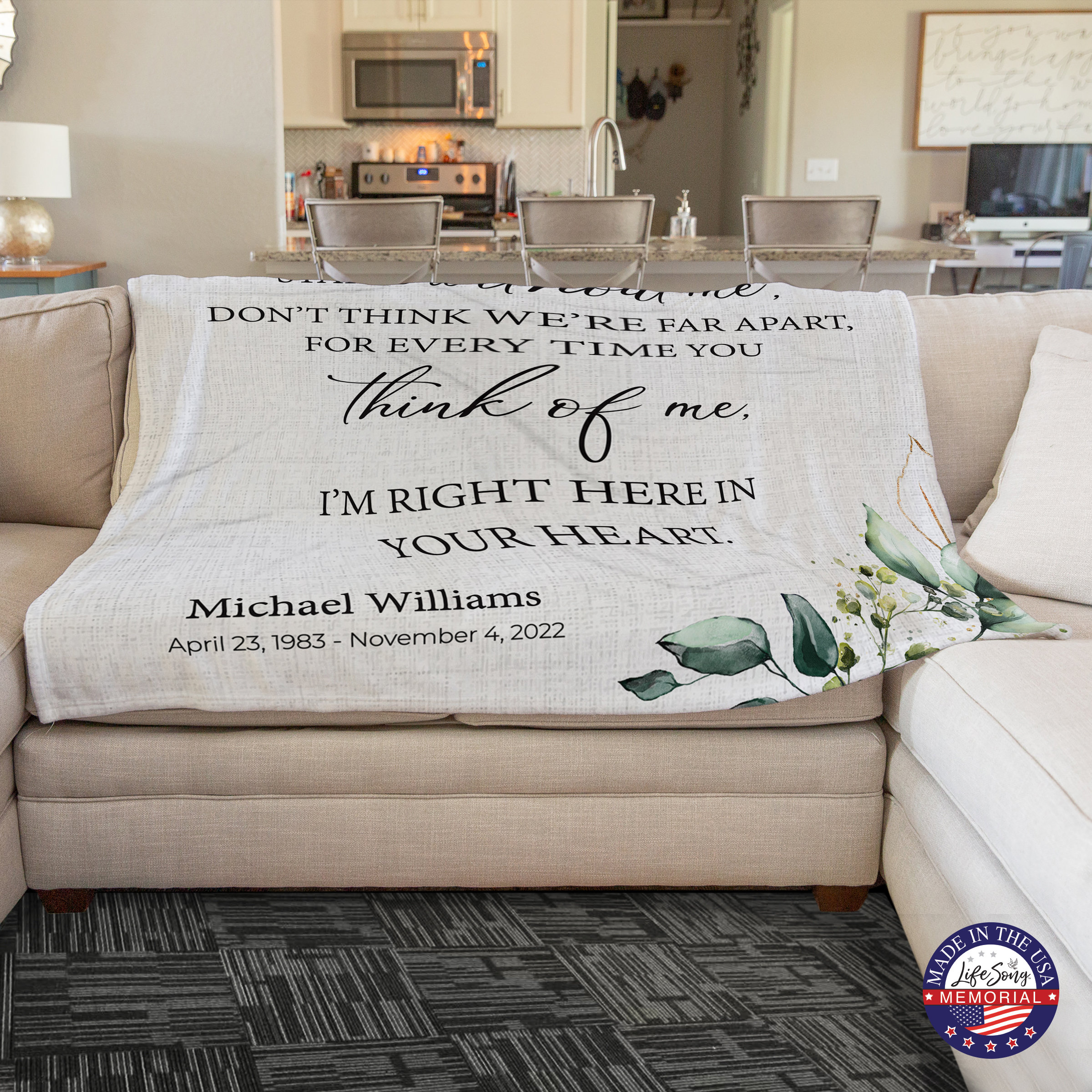 Personalized Memorial Throw Blanket | Memorial Gift | Loss of Mother ...