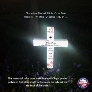 Solar Memorial Garden Stake Solar Cross Memorial Grave Marker Cross in ...