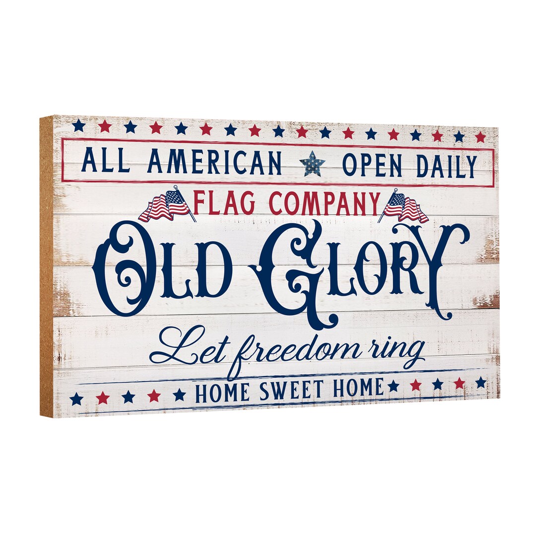 Americana Décor American Flag Decal Patriotic Red White and Blue 4th of ...