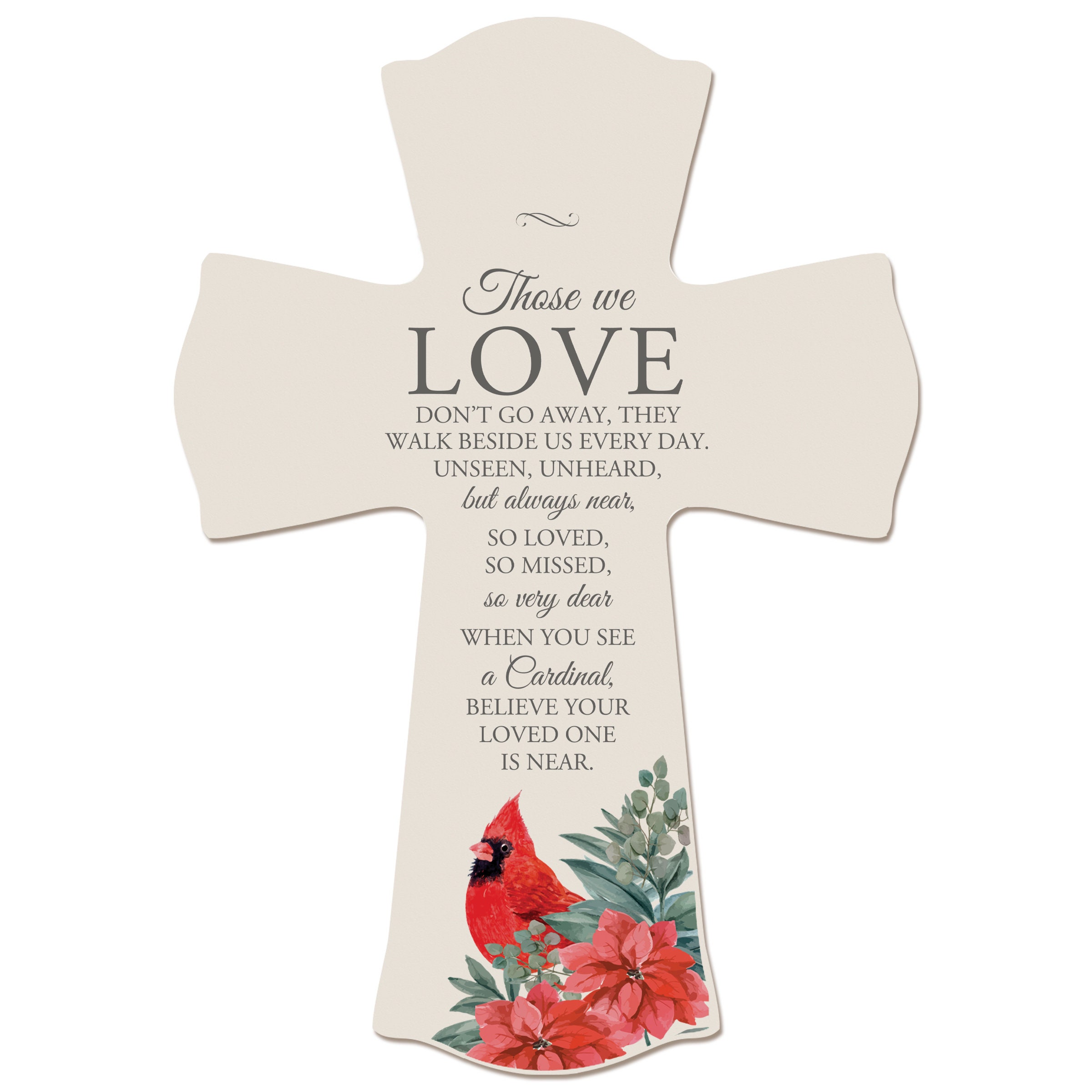 Cardinal Memorial Wall Cross | Loss of Mother | Wood Wall Cross Gift ...