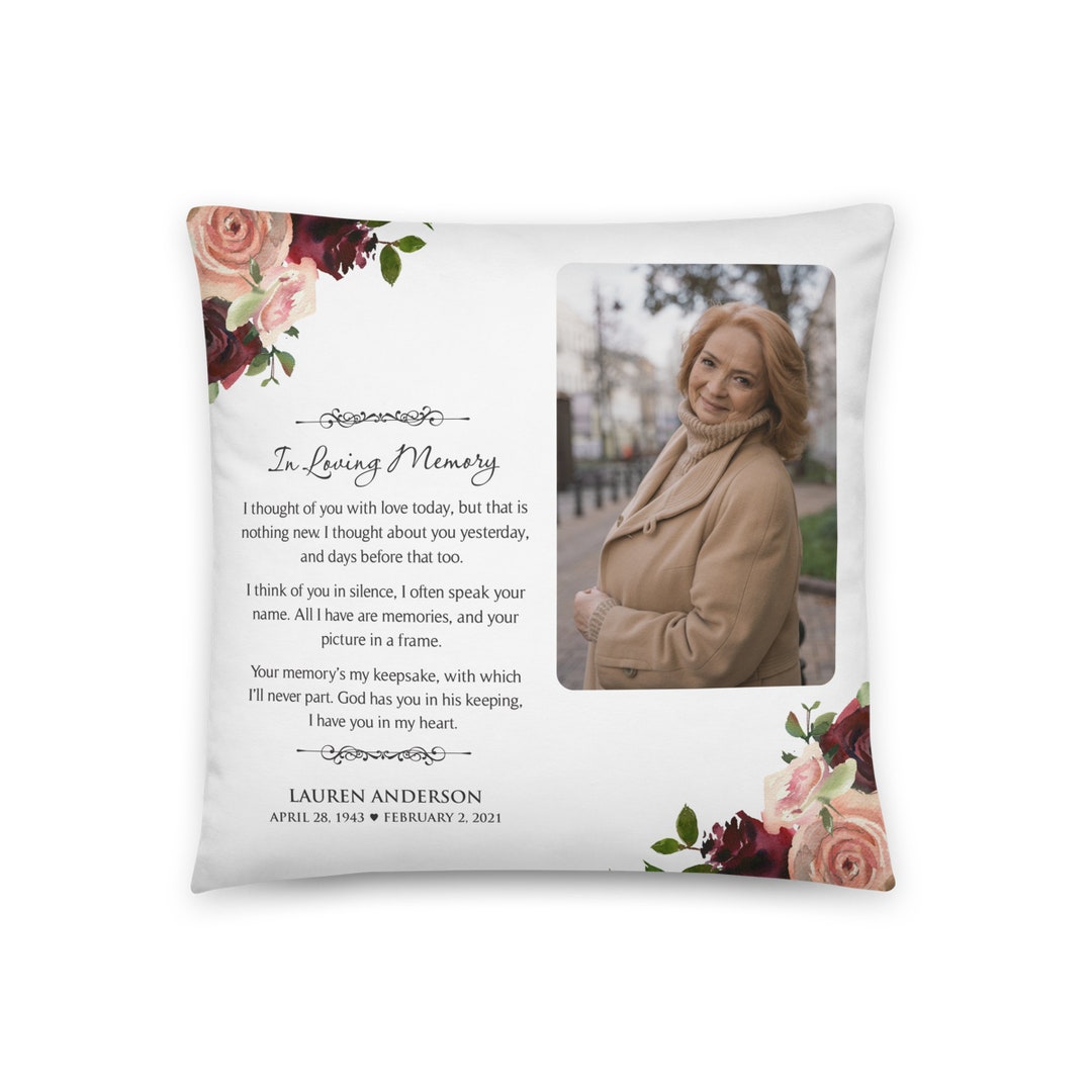 Personalized Memorial Pillow Custom Pillow Memory Pillow Memorial Gift ...