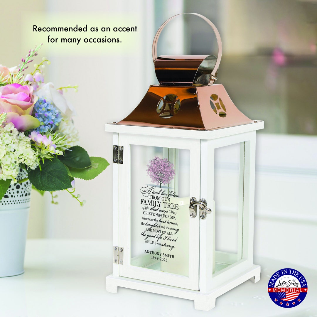Personalized Memorial Lantern | in Memory Lantern | LED Flameless ...