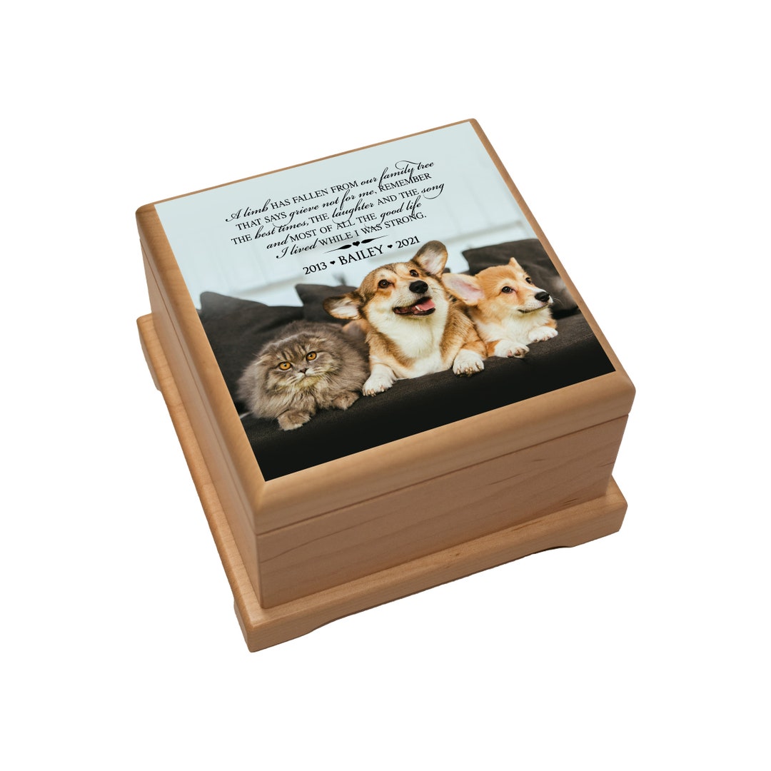 Uv-printed Cremation Keepsake Urn for Animal Ashes Dog Urn for Ashes ...
