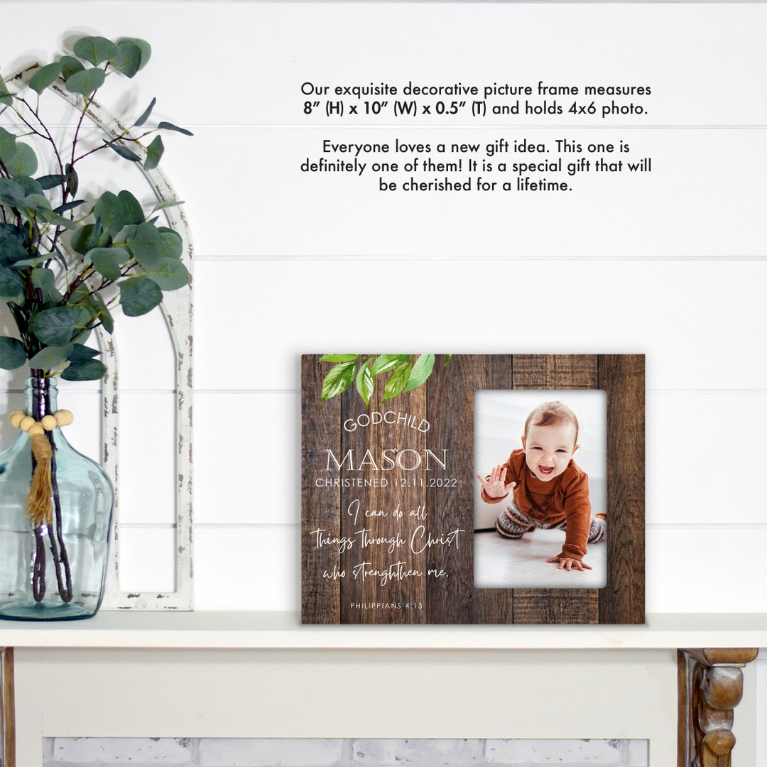 Godchild Picture Frame | Personalized Godchild Keepsake | Baptism Gift ...