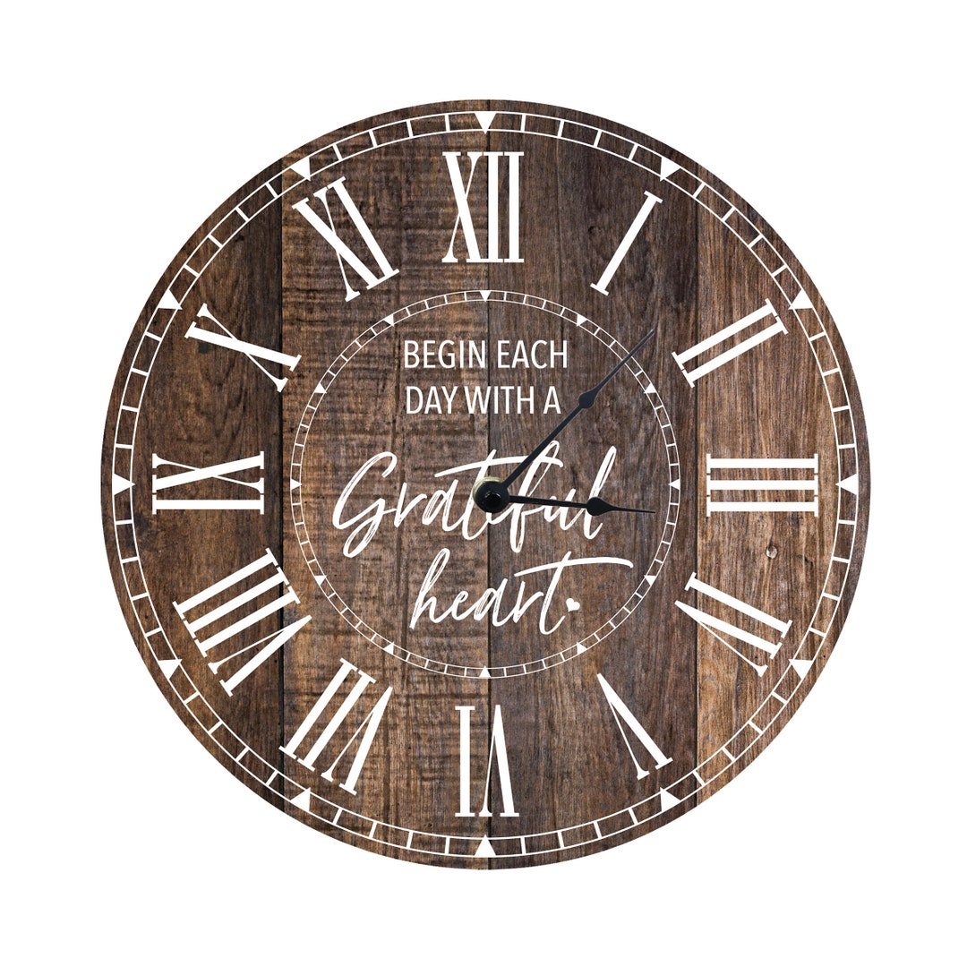 Family Clock Recycled Wooden Clock Unique Wall Clock Farmhouse Wall ...