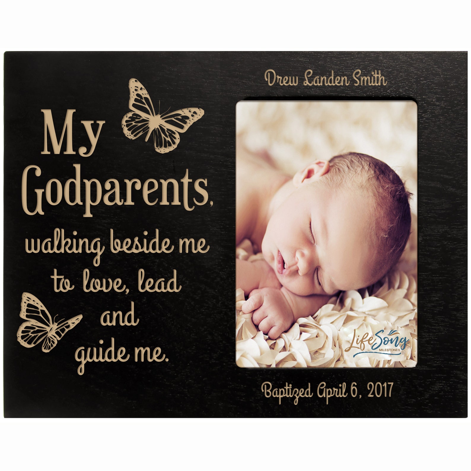 Godparents Picture Frame | Personalized Baptism Frame | Godparent Gifts ...