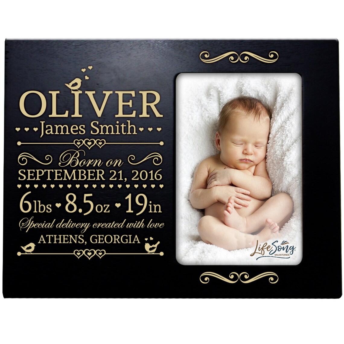 Birth Announcement Frame | Personalized Baby Picture Frame | New ...