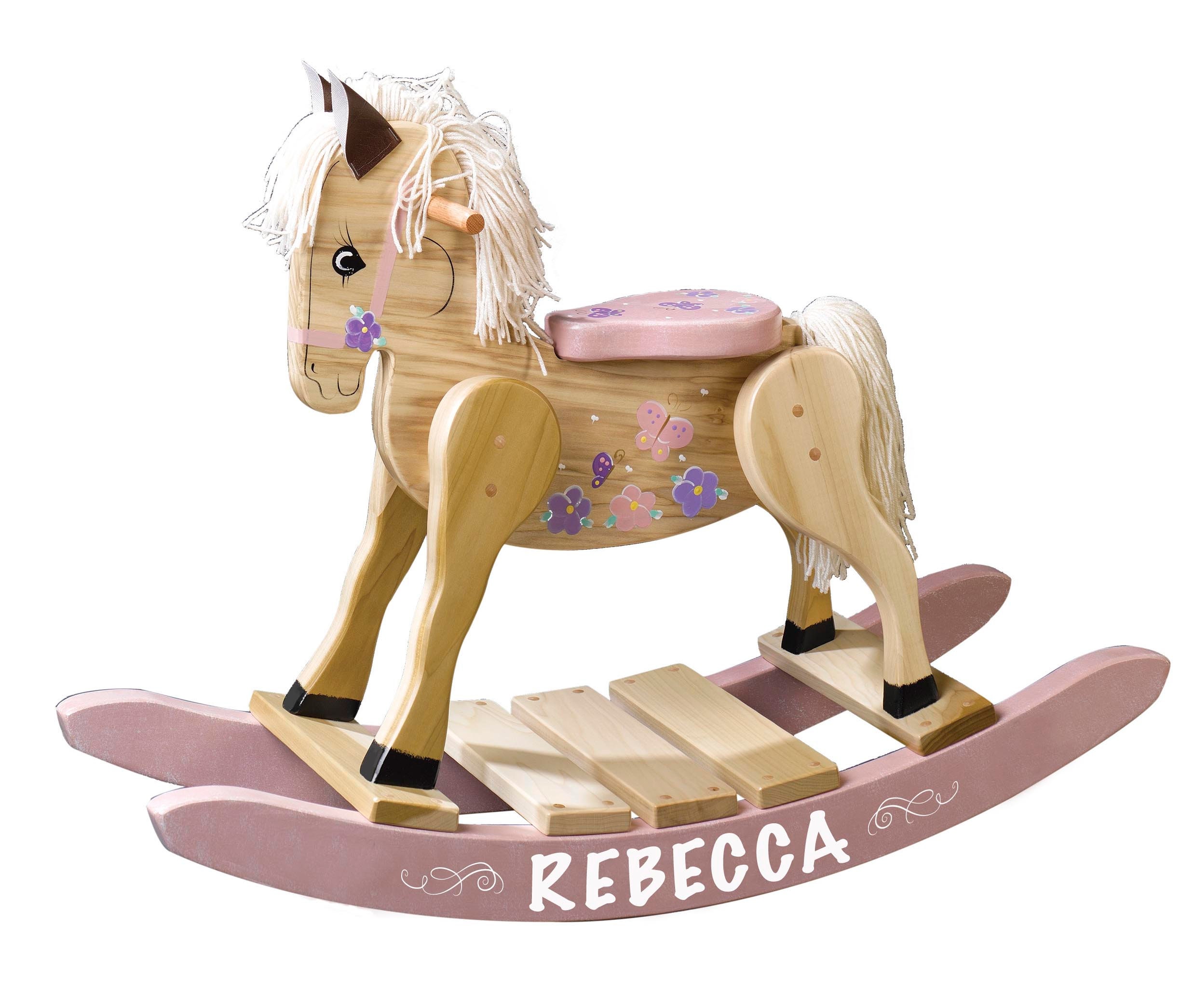 Handcrafted Wooden Rocking Horse | Personalized Gift for Kids | Girls ...