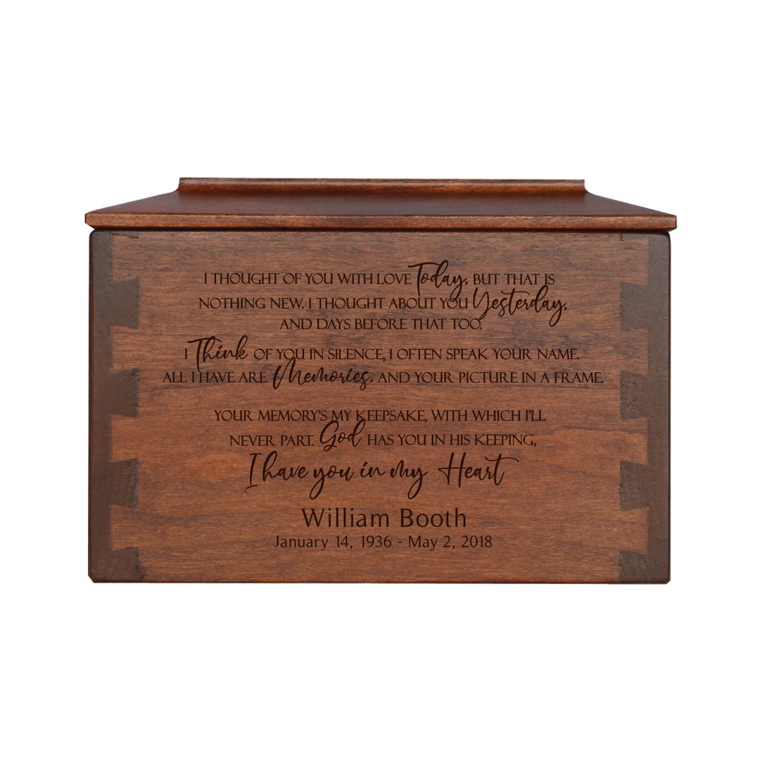 Cremation Urns for Adults | Wooden Urns for Human Ashes | Wood Urn for ...