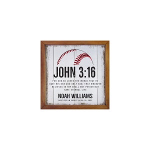 Baptism Gift Wood Signs Sports Décor Custom Sign Baseball Décor Living ...