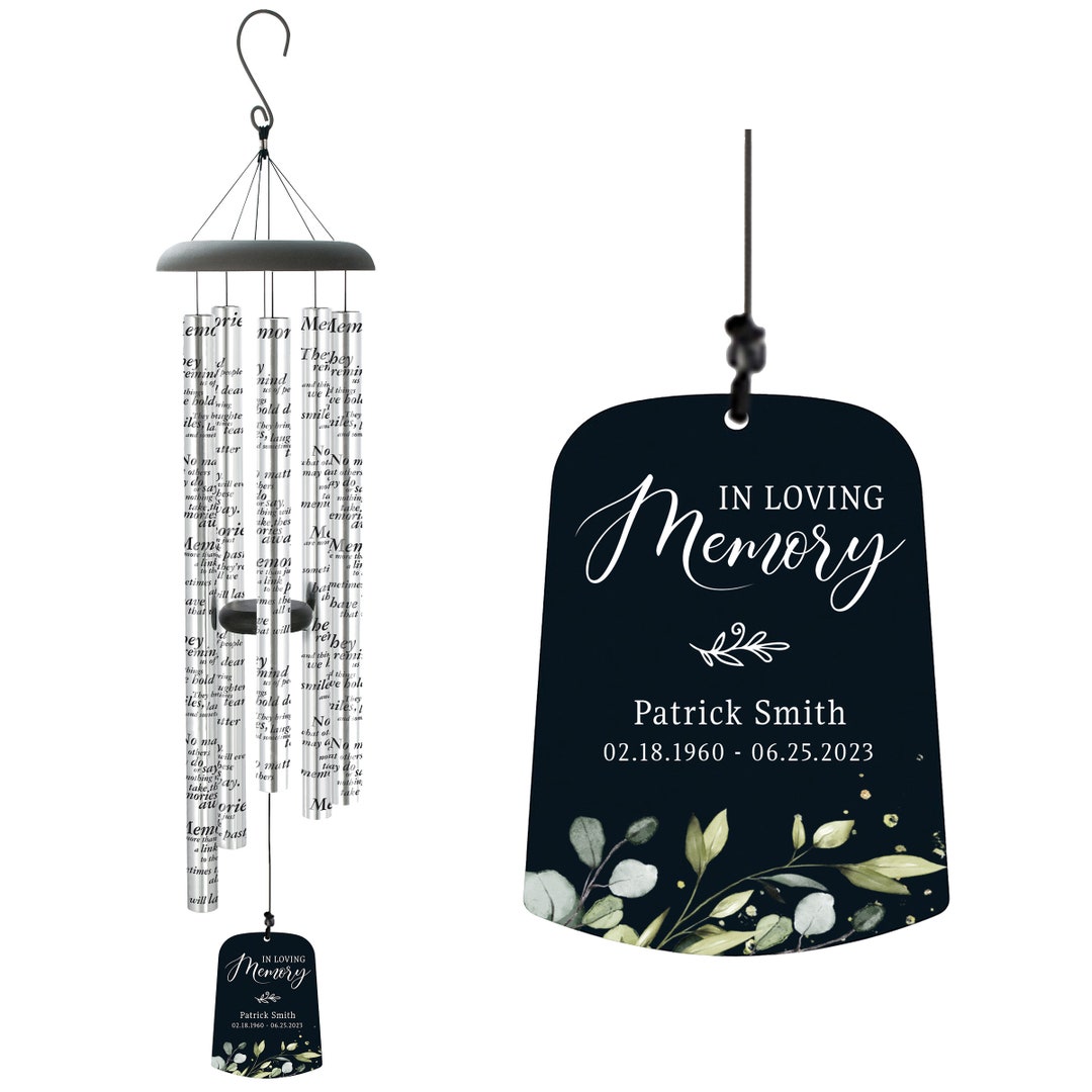 Personalized Sonnet Human Memorial Wind Chime Sympathy Wind Chime ...