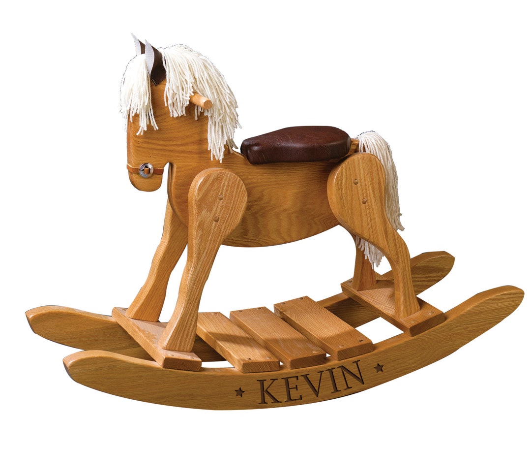 Wooden Rocking Horse Handmade | Girl Wooden Rocking Horse | Boy Wooden ...