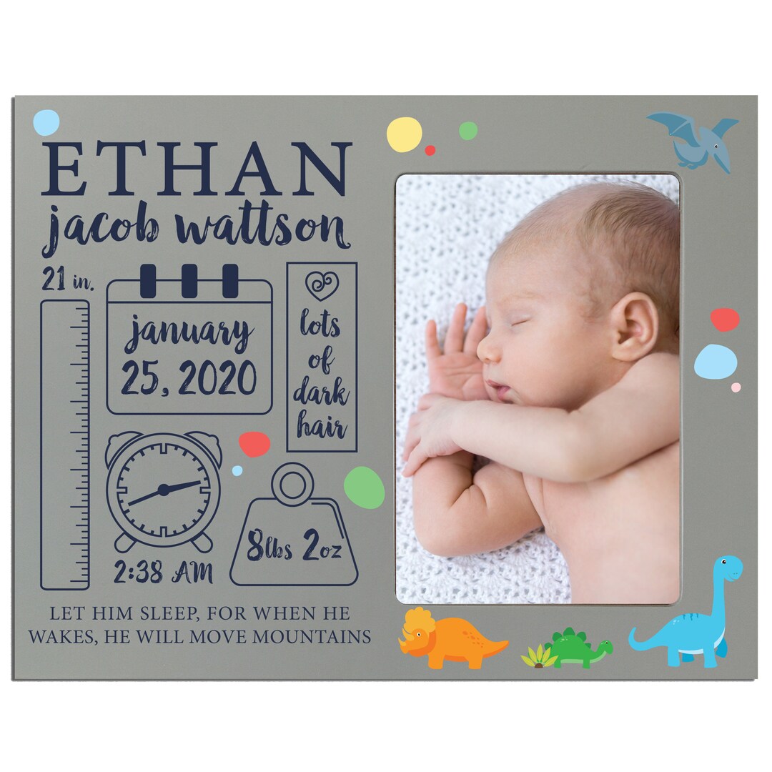 Birth Announcement Frame Personalized Baby Picture Frame New Parents ...