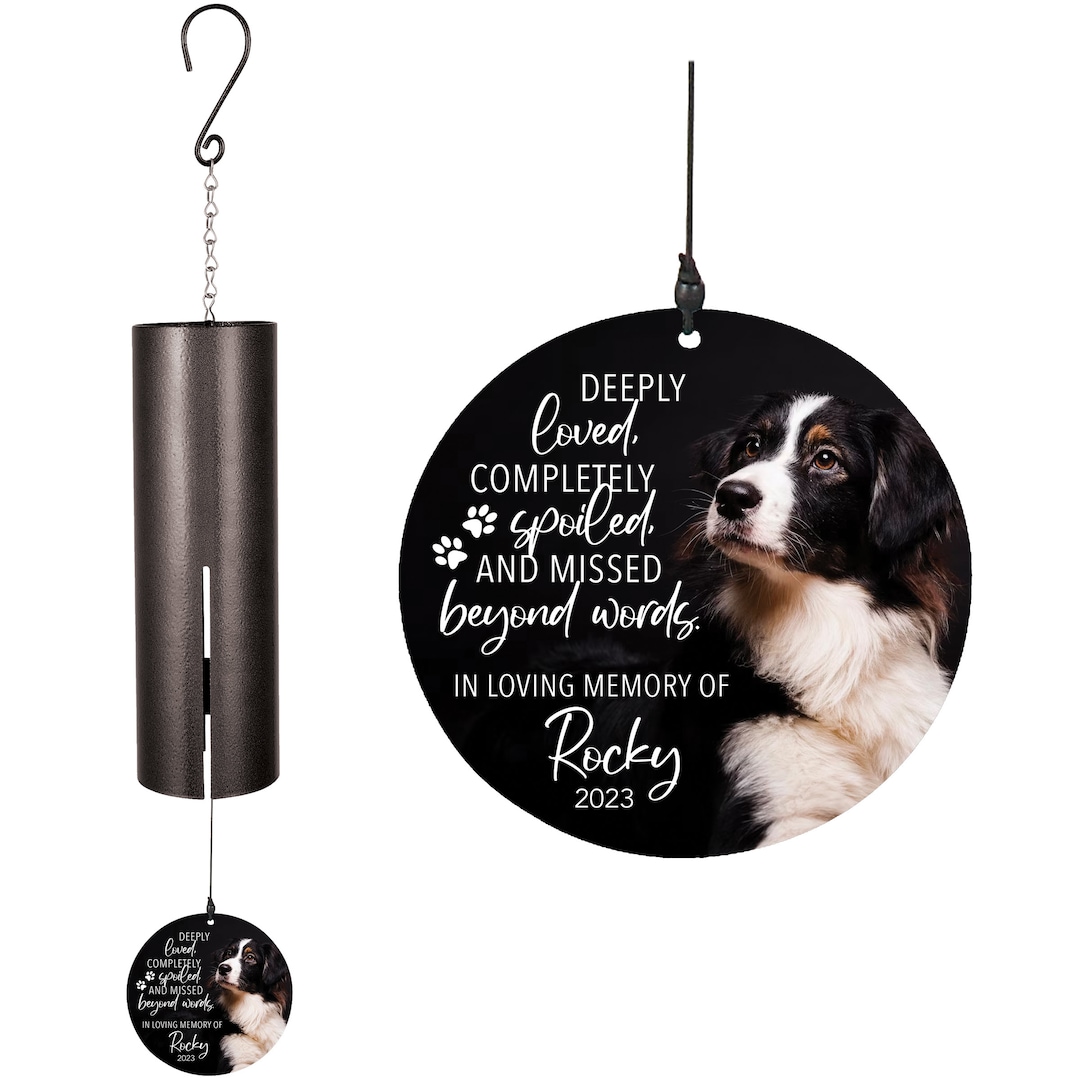Personalized Pet Memorial Wind Chime Pet Loss Wind Chime Gift Pet ...