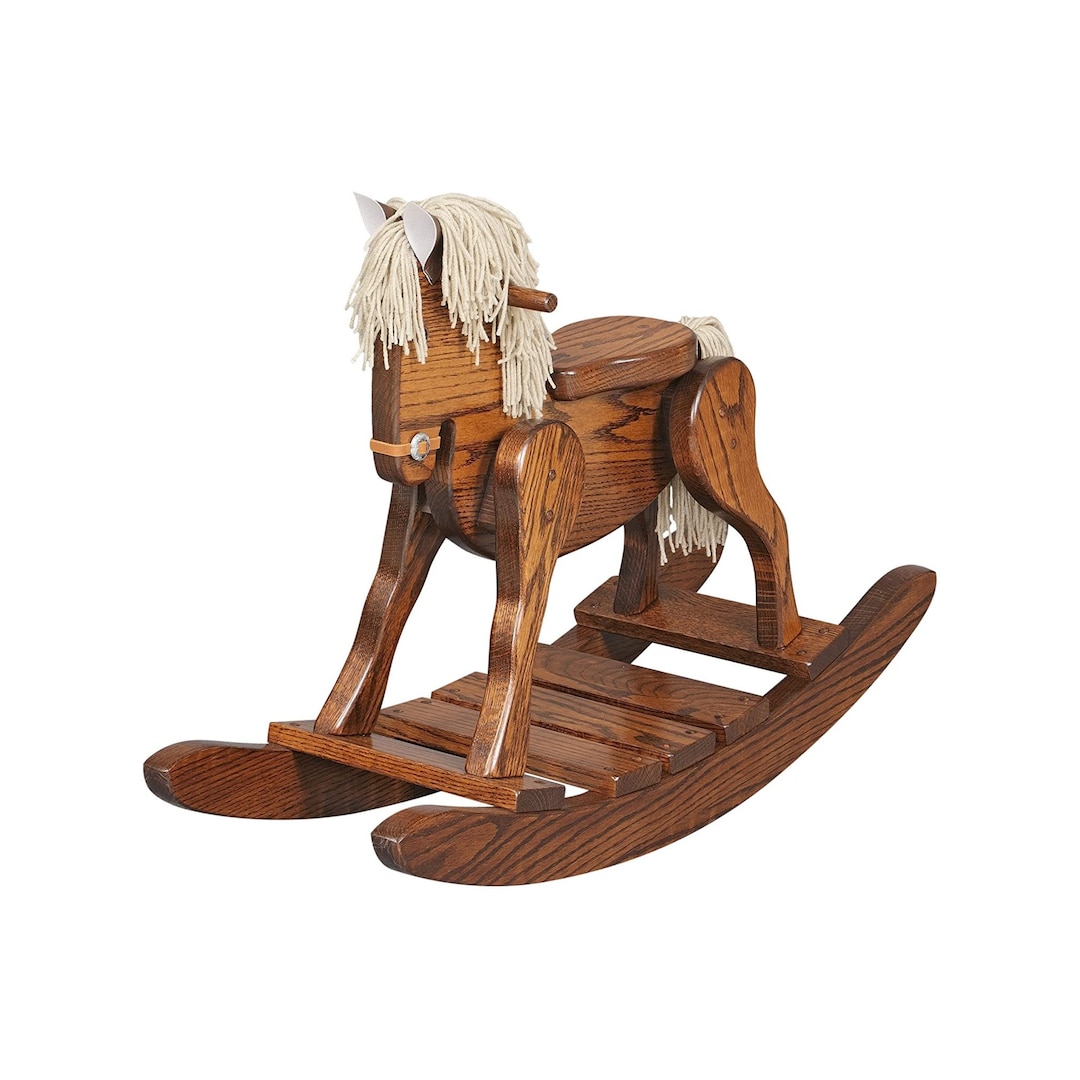Wooden Rocking Horse Handmade | Girl Wooden Rocking Horse | Boy Wooden ...