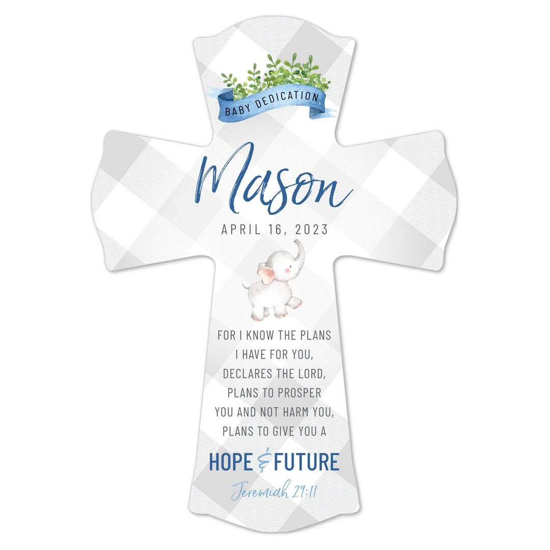 Baby Dedication Cross | Personalized Baby Dedication | Christening ...