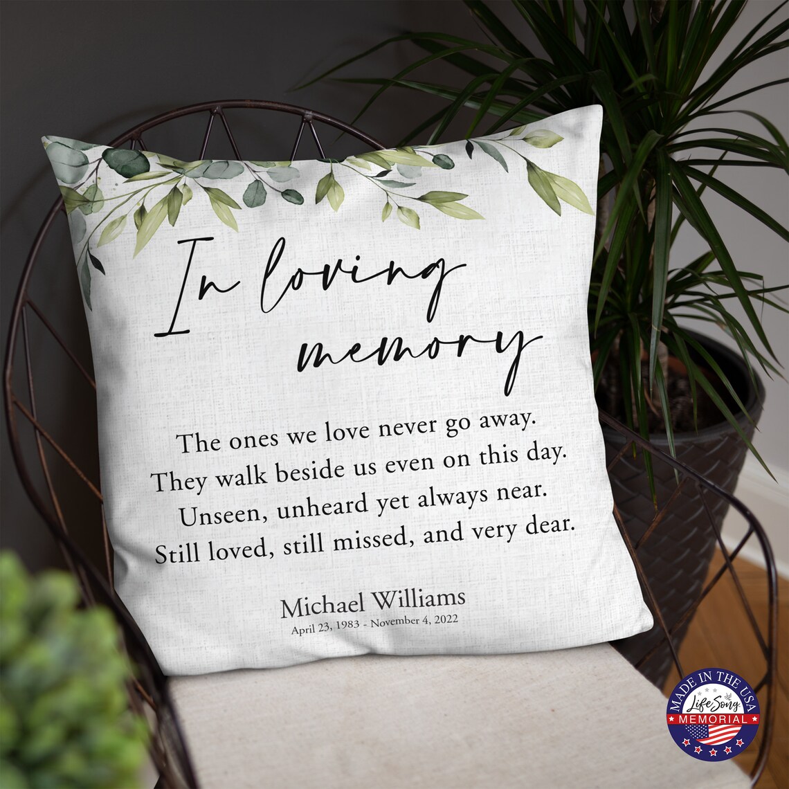 Personalized Memorial Pillow | in Loving Memory | Memory Pillow ...