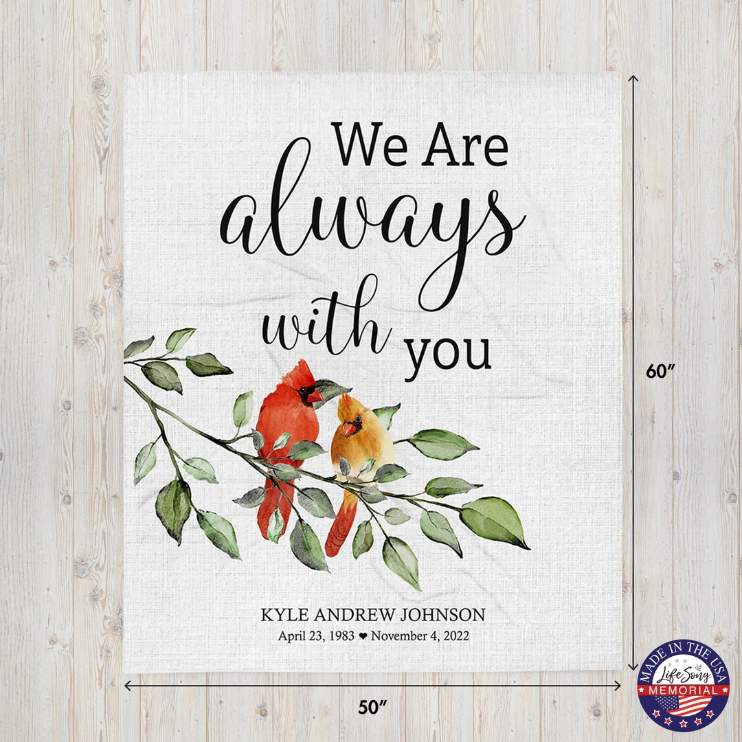 Personalized Cardinal Memorial Blanket | Keepsake Blanket | Cardinal ...