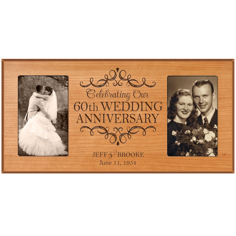 60th Wedding Anniversary Photo Frame | Personalized Wedding Gift | Gift ...