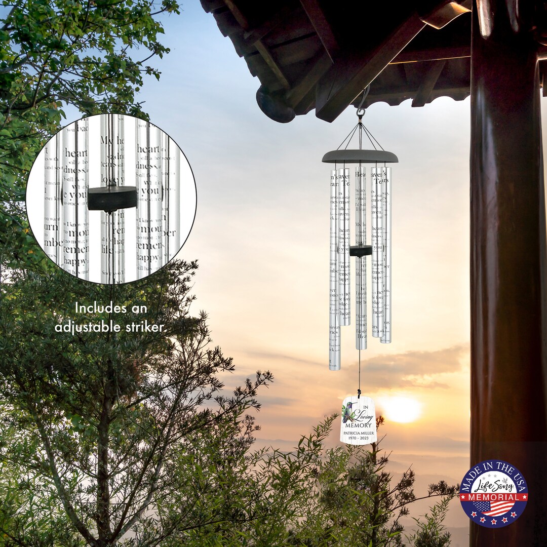 Personalized Sonnet Human Memorial Wind Chime Sympathy Wind Chime ...