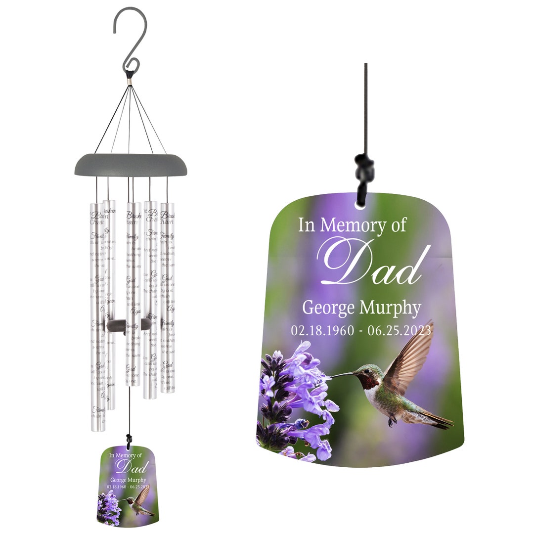 Personalized Sonnet Human Memorial Wind Chime Sympathy Wind Chime ...