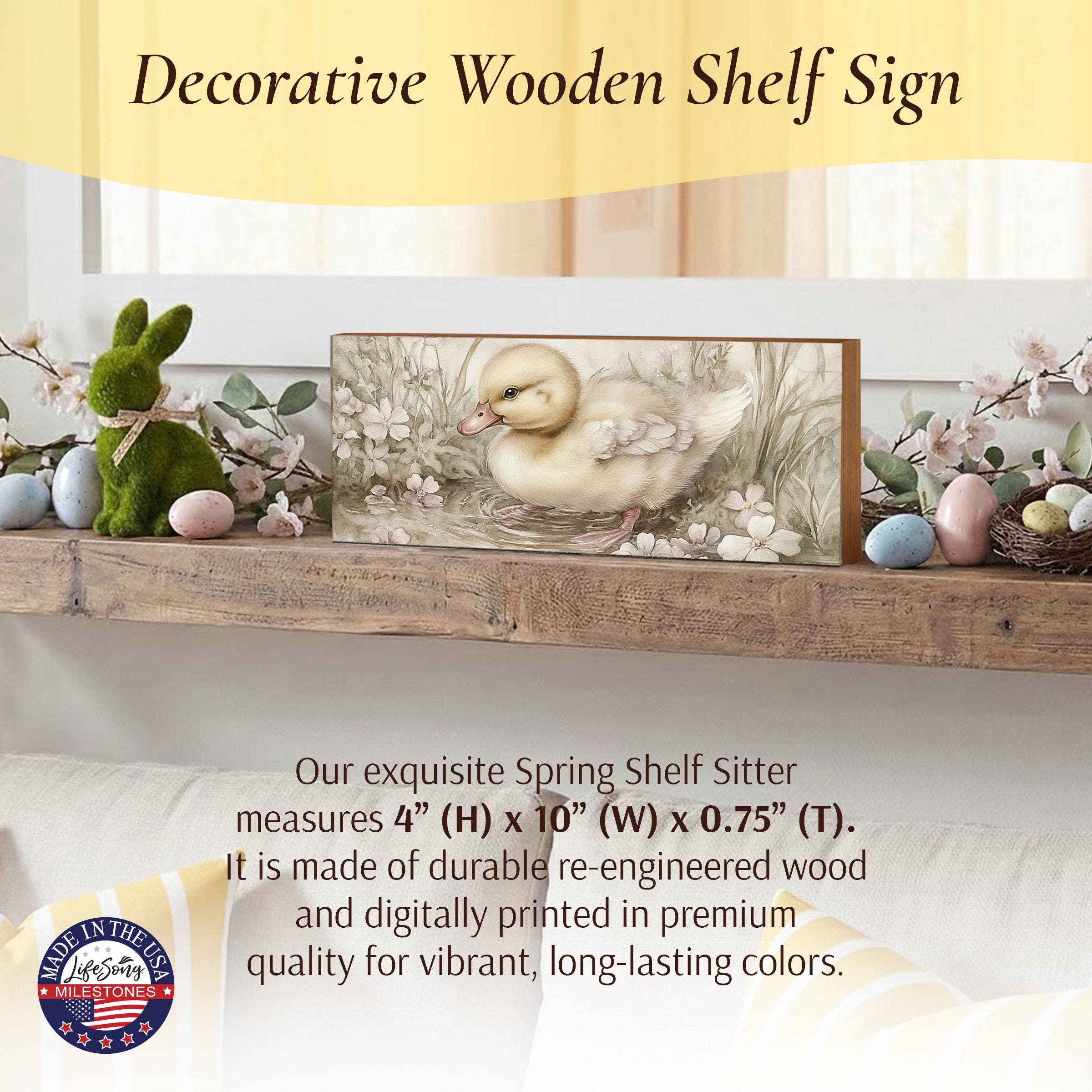 Spring Baby Duck Shelf Sitter Decor | Handmade Easter Duck Figurine ...