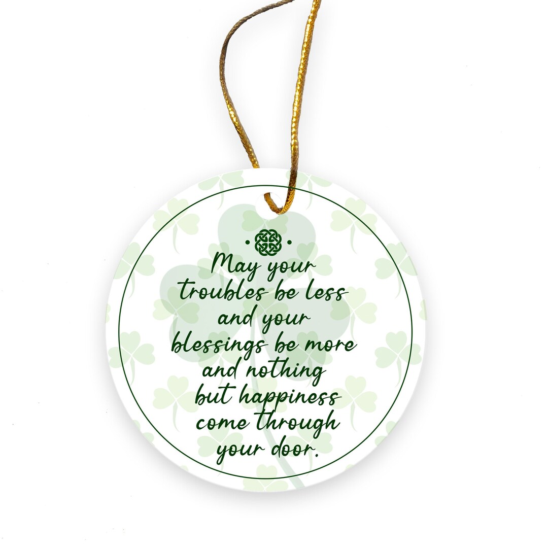 Irish Blessing Irish Blessing Ornaments Christmas Tree Decor Irish ...