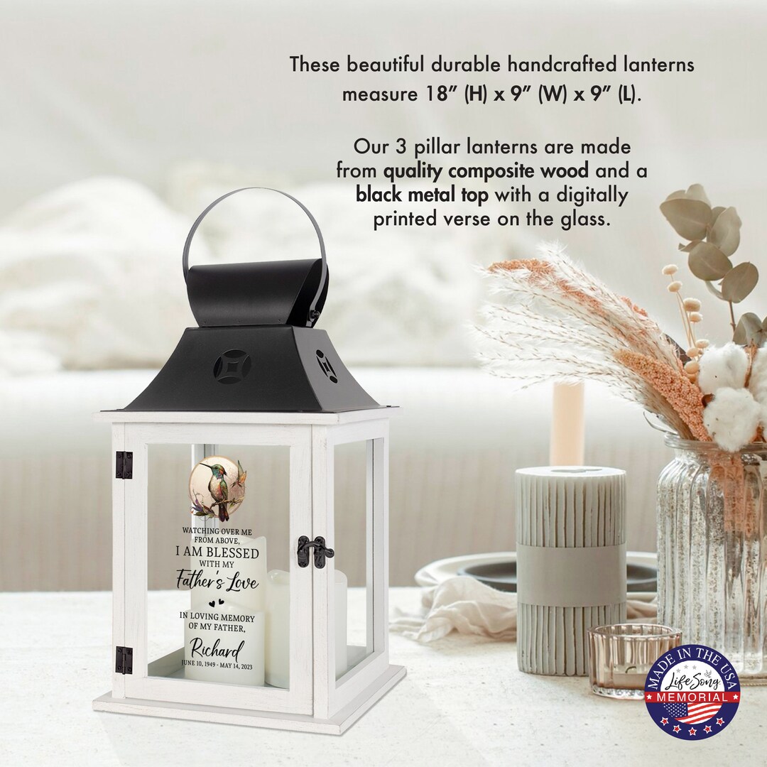Personalized Memorial Lantern | in Memory Lantern | LED Flameless ...