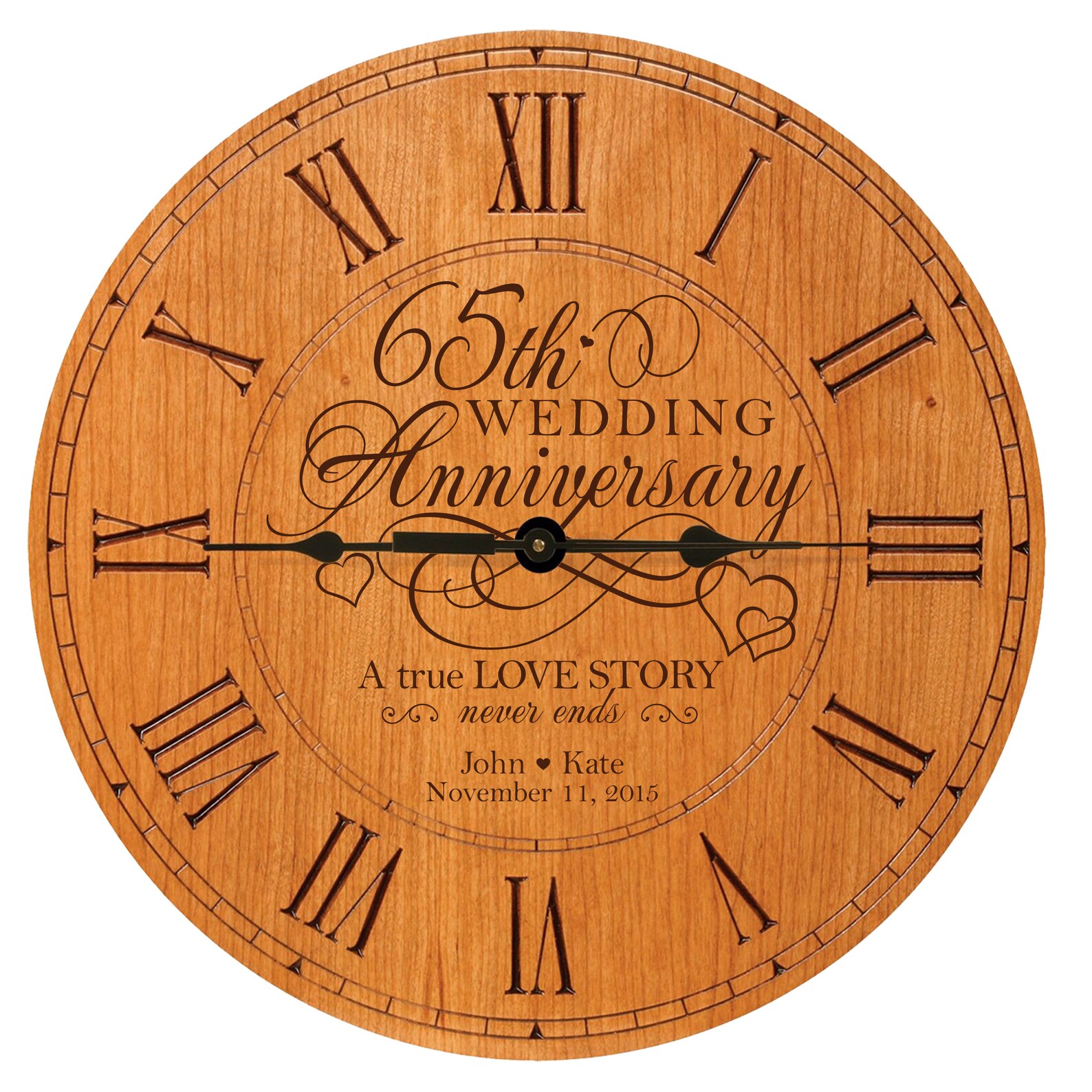 65th Anniversary Gift Personalized Anniversary Clock Gift Etsy 65th Anniversary Gift Personalized Anniversary Clock Gift Etsy
