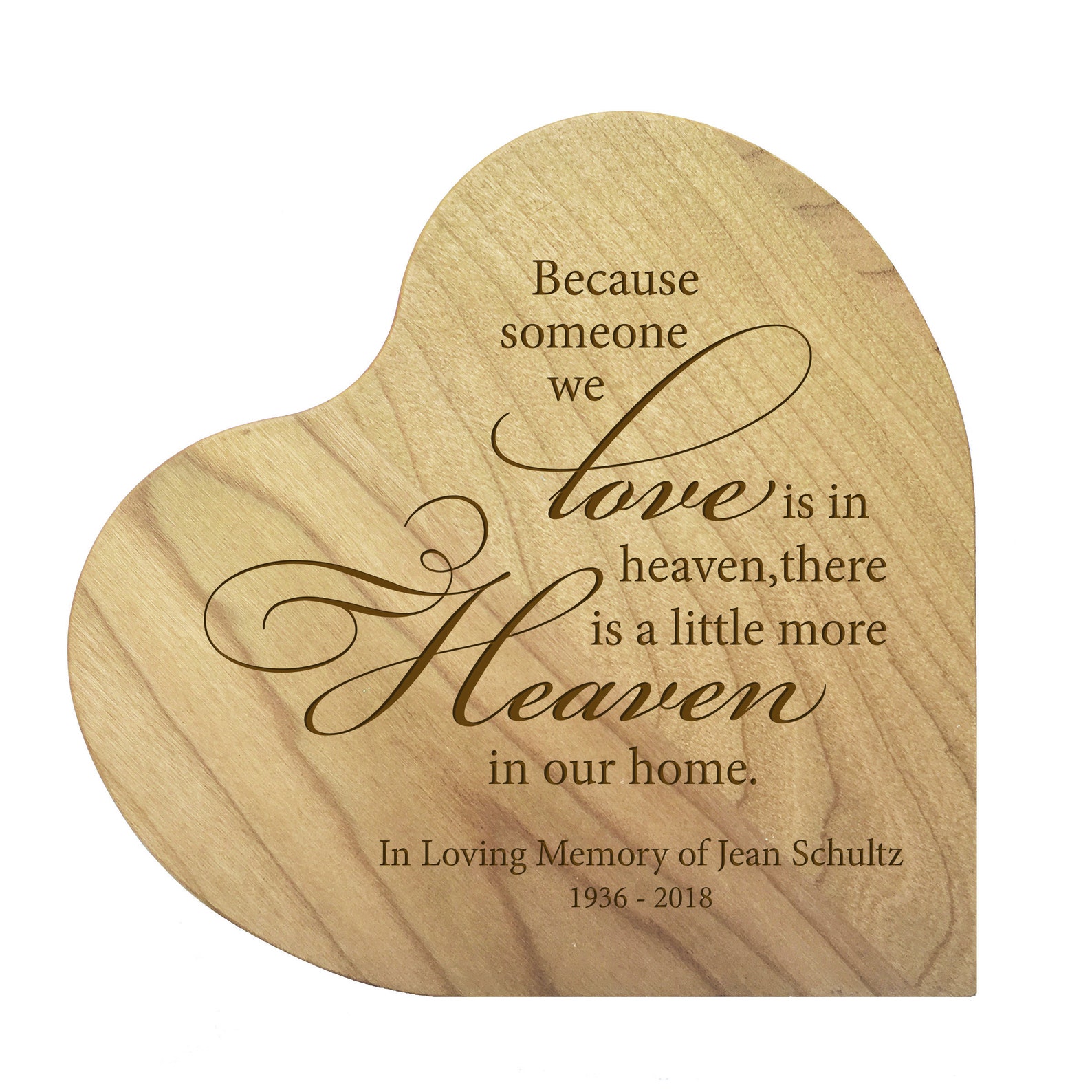 Memorial Heart Personalized Heart Shape Wood Dad Memorial - Etsy UK