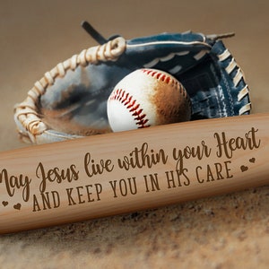 Custom Engraved Baseball Bat | Personalized Baptism Gift | Baby Boy ...