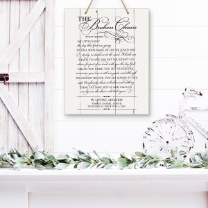 The Broken Chain Memorial Sign | Loss of Mother | Funeral Favors ...
